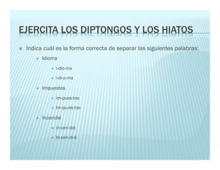 Gramatica castellana diptongos e hiatos | PDF