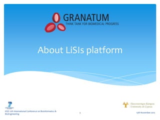 Granatum_LiSIs_BIBE_2012_presentation_v4.0 | PPT