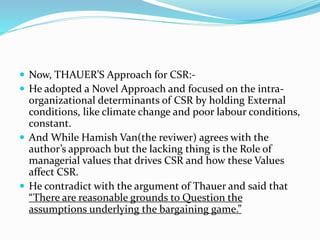 Bringing Values back to CSR | PPTX | Business | Business and Finance