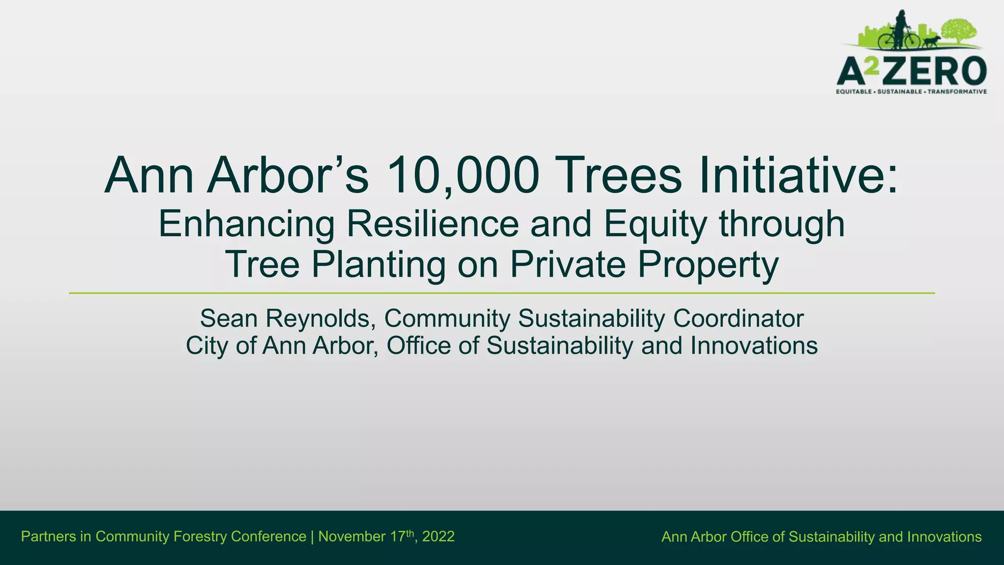 Ann Arbor's 10,000 Tree Initiative: Enhancing Resilience and Equity ...