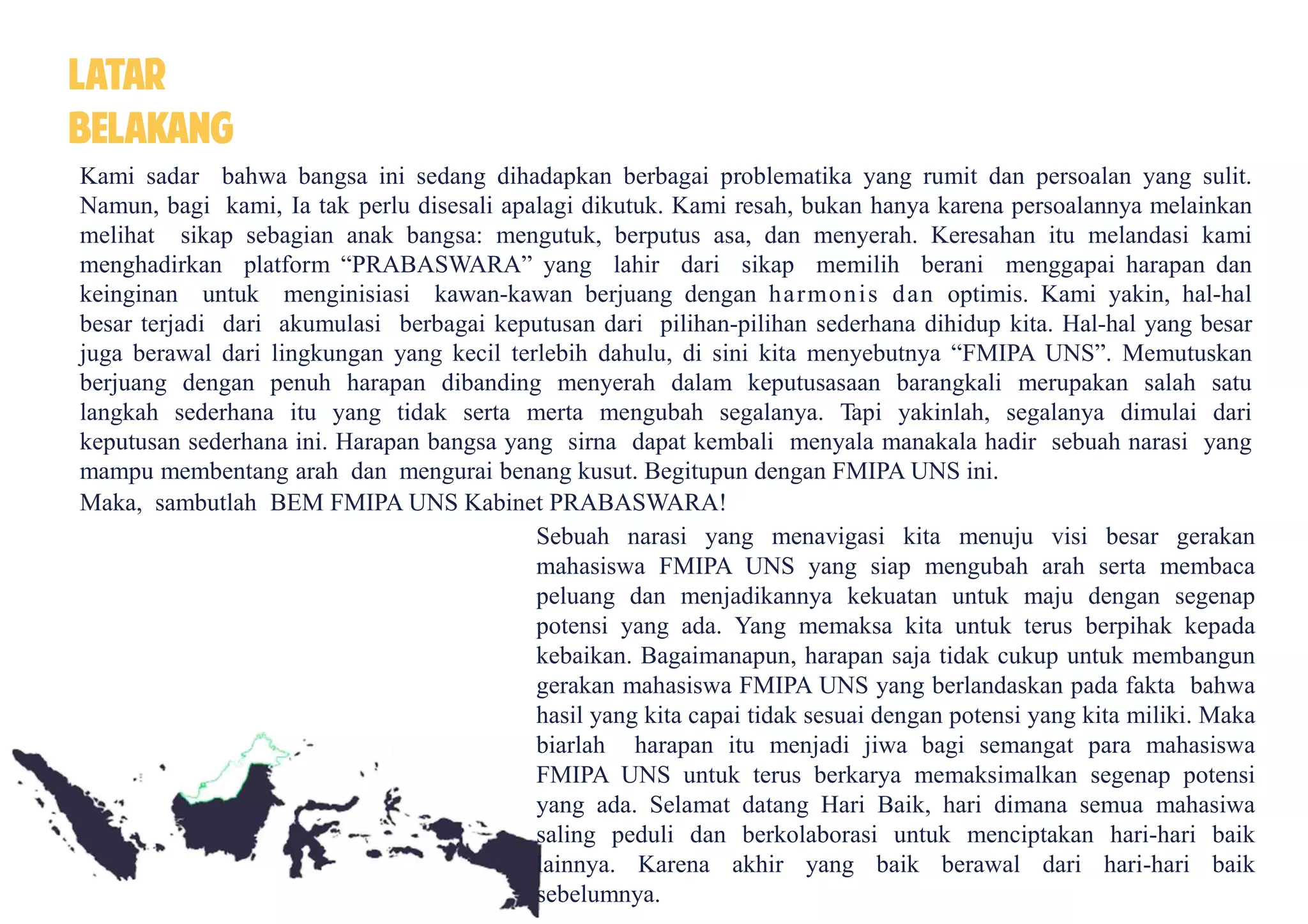 Grand Design BEM FMIPA UNS 2020 Kabinet Prabaswara | PDF