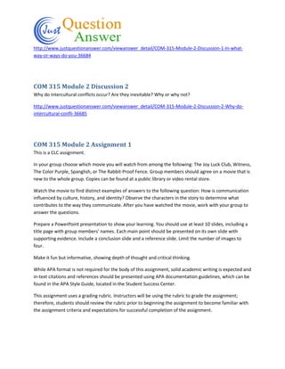 Grand canyon university com 315 complete course | PDF