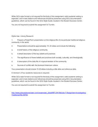 Grand canyon university int 244 | DOCX