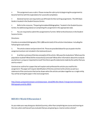 Grand canyon university res 811 homework help | DOCX