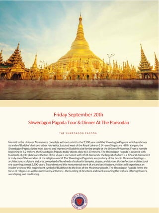 Yangon Myanmar Grand Chapitre 2019 Brochure | PDF