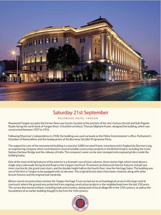 Yangon Myanmar Grand Chapitre 2019 Brochure | PDF