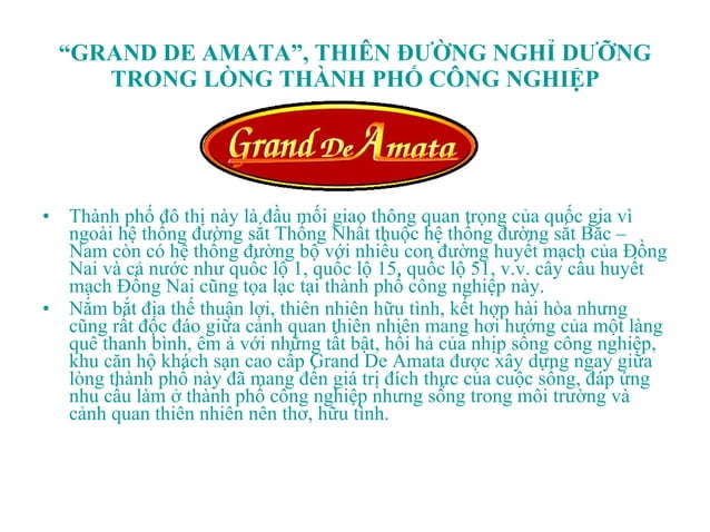 Grand de amata 1 | PPT