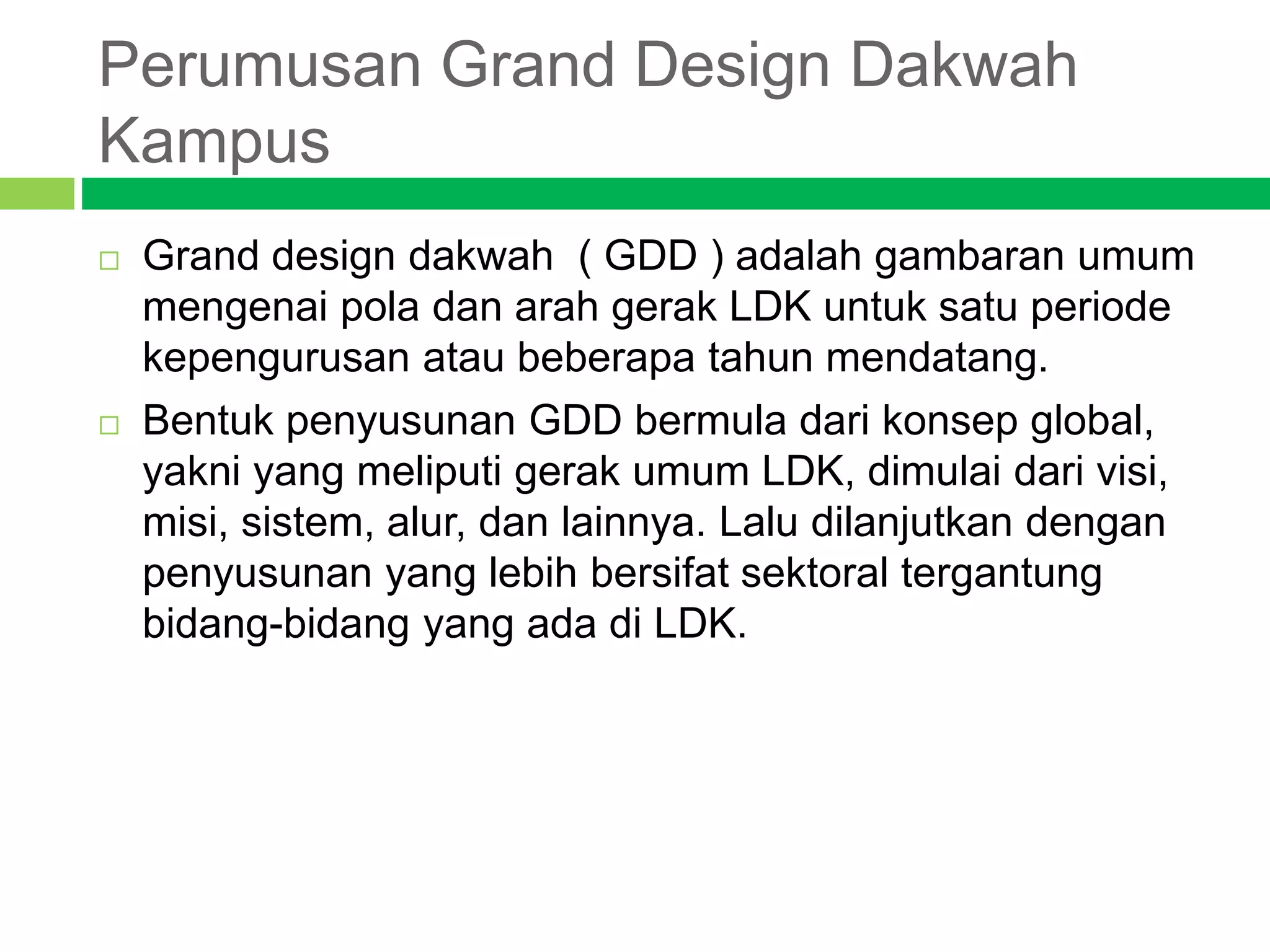 Grand desain dakwah kampus | PPTX