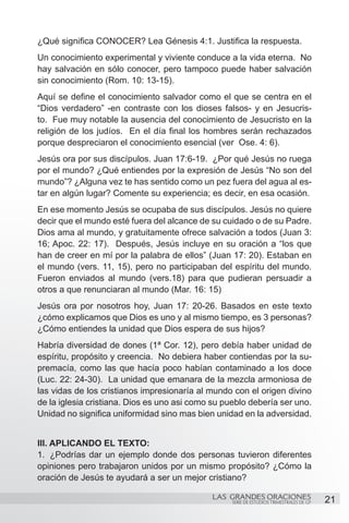 Grandes oraciones - Grupos Pequeños | PDF
