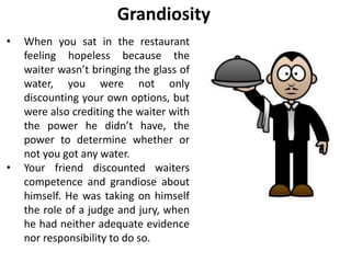 Grandiosity - Discounting (Transactional Analysis - An integrative ...