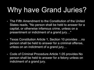 Grand Jury Reform in Texas | PPTX