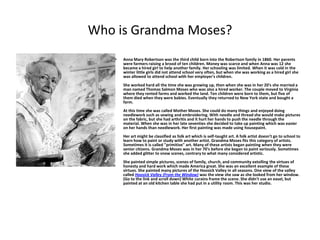 Grandma moses | PPTX
