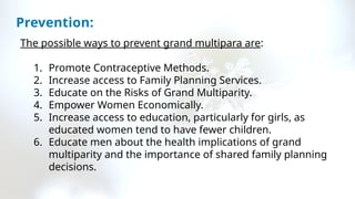 A powerpoint Presentation on GRAND MULTIPARA | PPTX