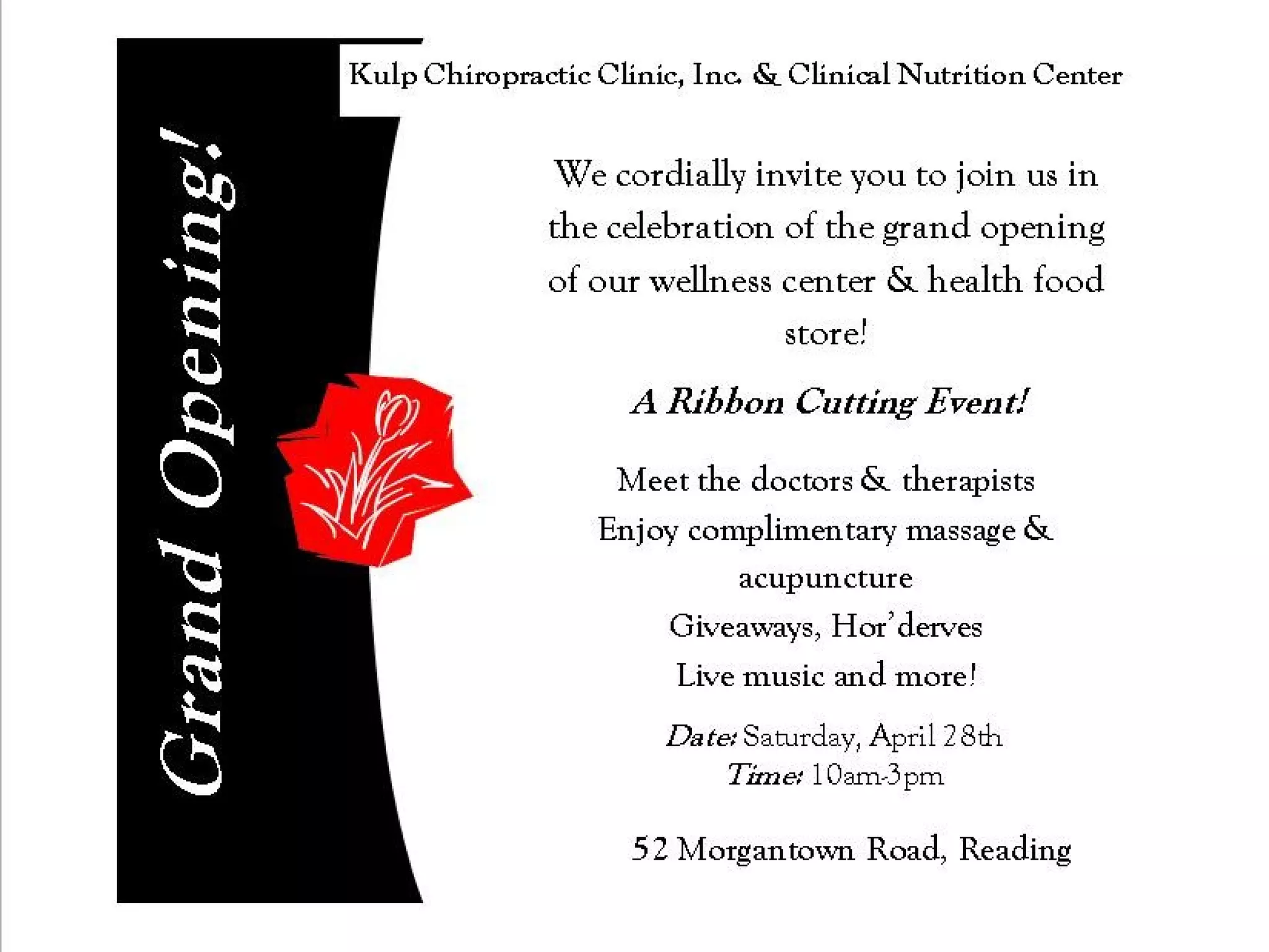 Grand Opening Postcard | PPT | Physical Therapy | Wellness