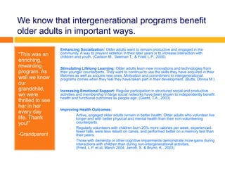 Grandparent-Grandchild Connection School Program Research | PDF