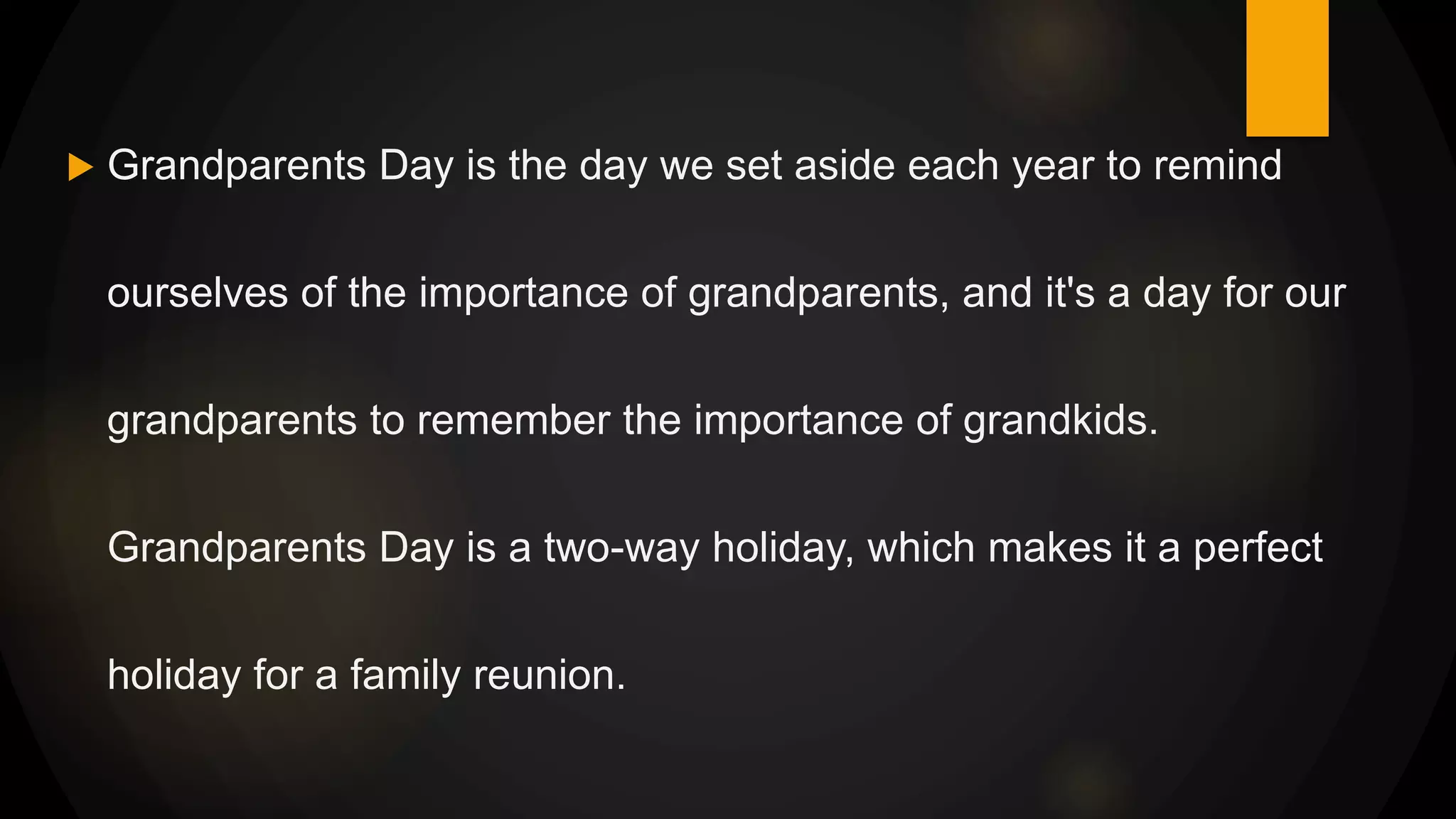 Grand parents day Power Point Presentation | PPTX