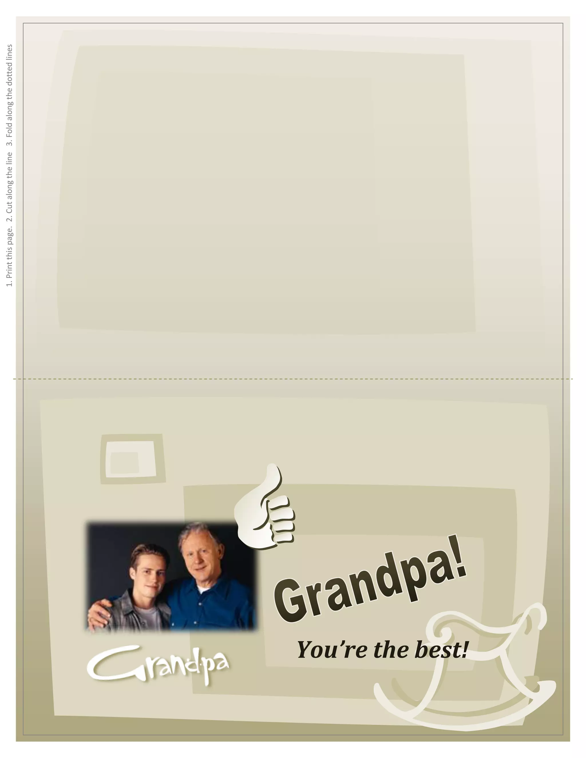 Grandparents Day Photo Card (For Grandpa) | PDF