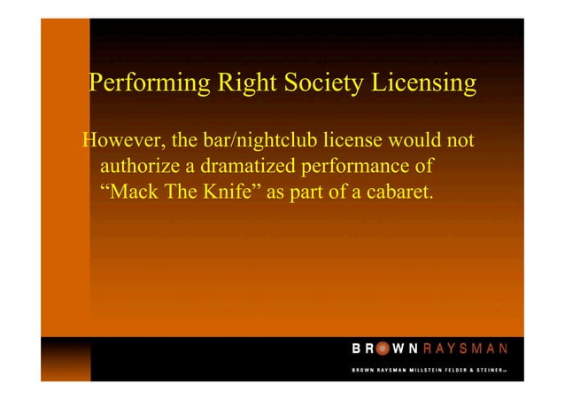 Grand Performing Right Licensing in the US | PPT | Free Download