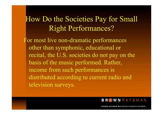 Grand Performing Right Licensing in the US | PPT | Free Download