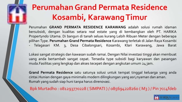 Grand Permata Residence Karawang | PPTX
