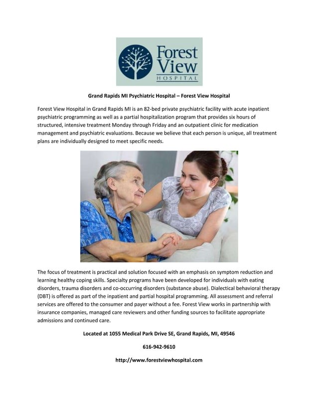 Grand rapids mi psychiatric hospital forest view hospital | DOCX