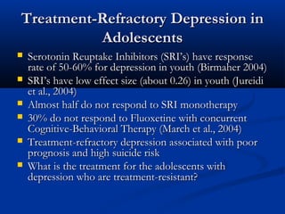Lamotrigine for Treatment Refractory Mood Disorders in Adolescents: A ...