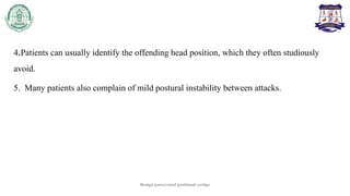 Benign Paroxysmal Positional Vertigo (Bppv) | PPTX