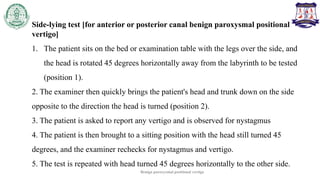 Benign Paroxysmal Positional Vertigo (Bppv) | PPTX