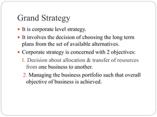 Grand strategy by shivangi purohit | PPTX | Large Business | Business