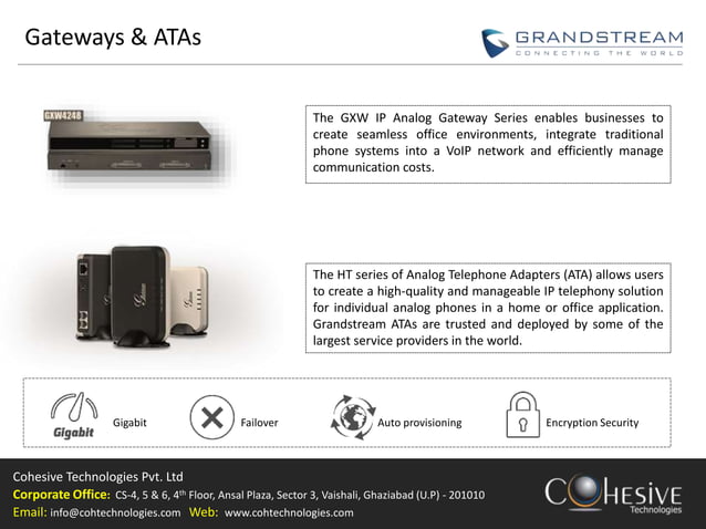 Grandstream | PPTX | Web Conferencing | Computer Software and Applications