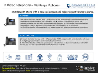 Grandstream VoIP & Surveillance Products | Cohesive Technologies | PPT