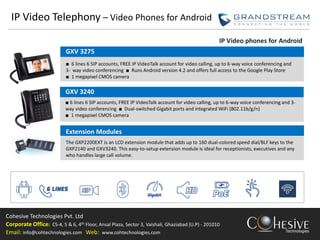 Grandstream VoIP & Surveillance Products | Cohesive Technologies | PPT
