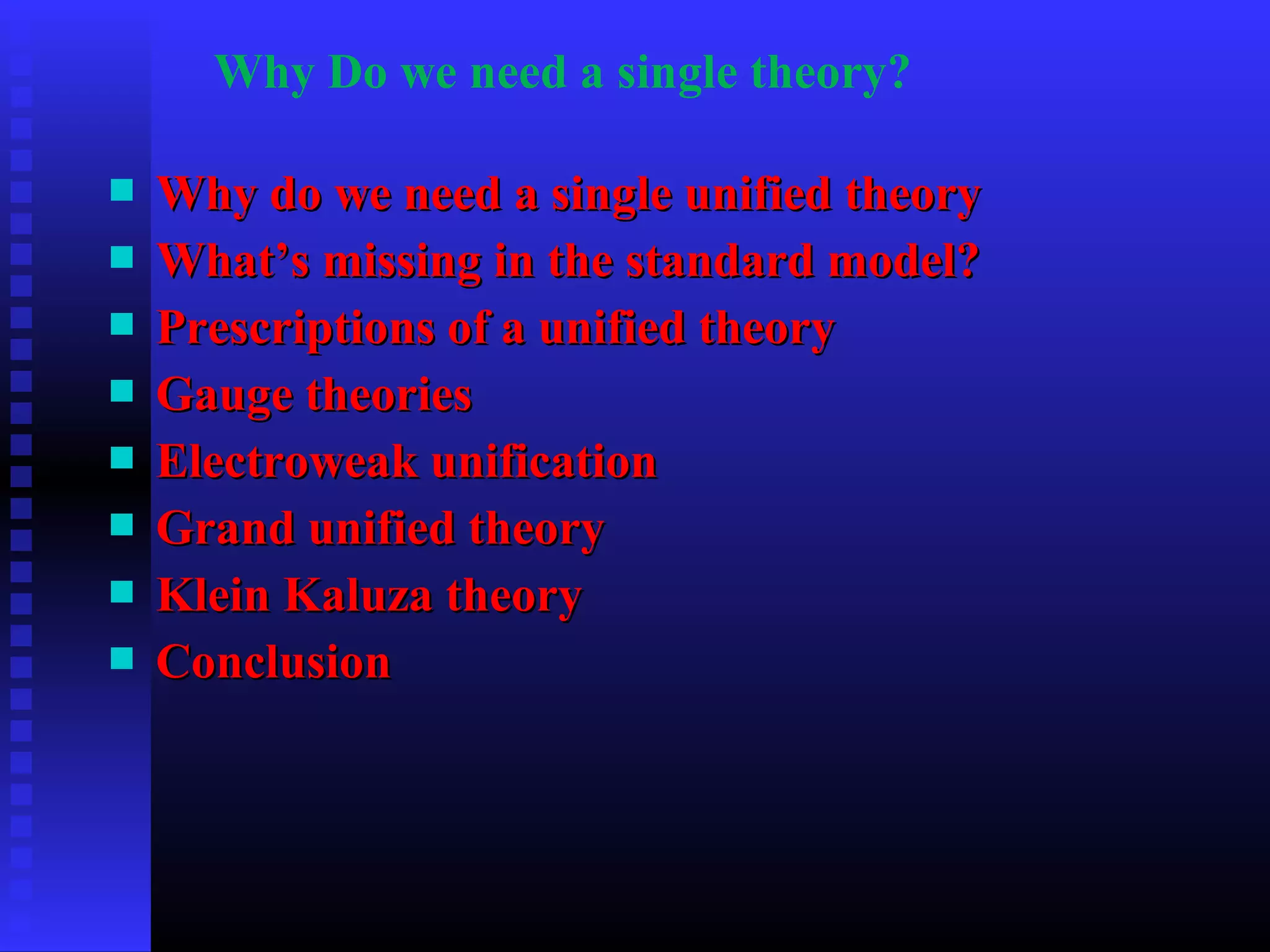 Grand unified theory | PPT