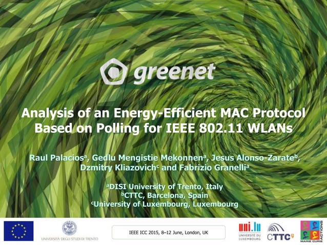 Analysis of an Energy-Efficient MAC Protocol Based on Polling for IEEE 802.11 WLANs | PPT