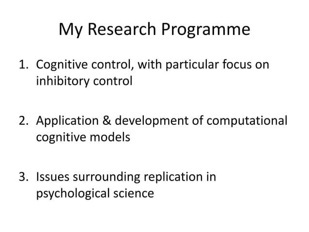 Inhibitory Control in Task Switching | PPT