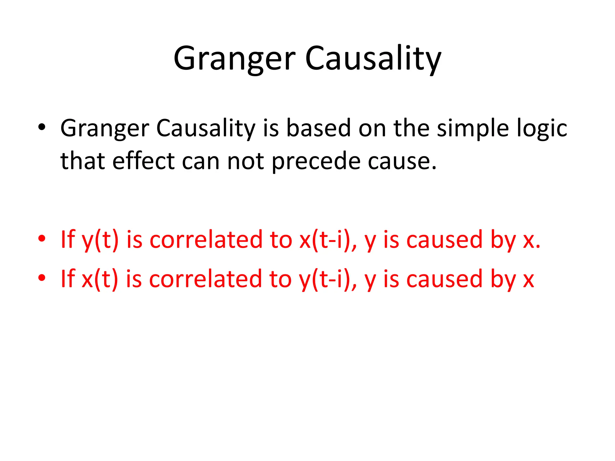Granger Causality.ppt for MBA and BBA Students | PPT
