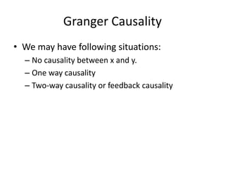 Granger Causality.ppt for MBA and BBA Students | PPT