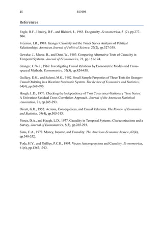 Granger causality testing | DOCX
