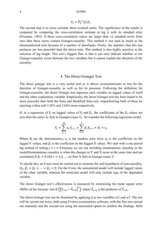 Granger causality testing | DOCX