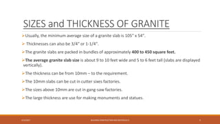 Granite Stone artificial stone marble | PPTX