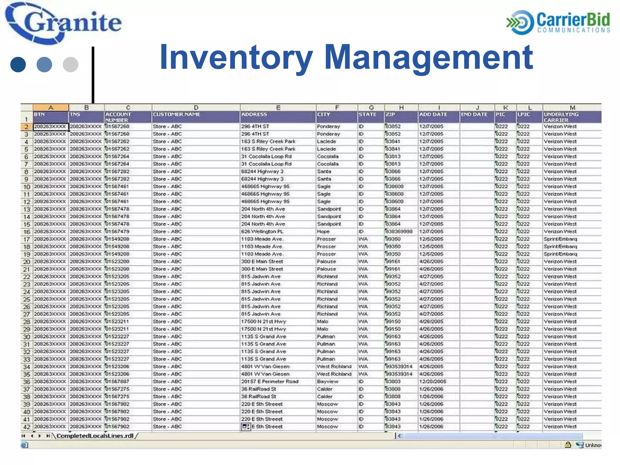 Granite through CarrierBid | PPT