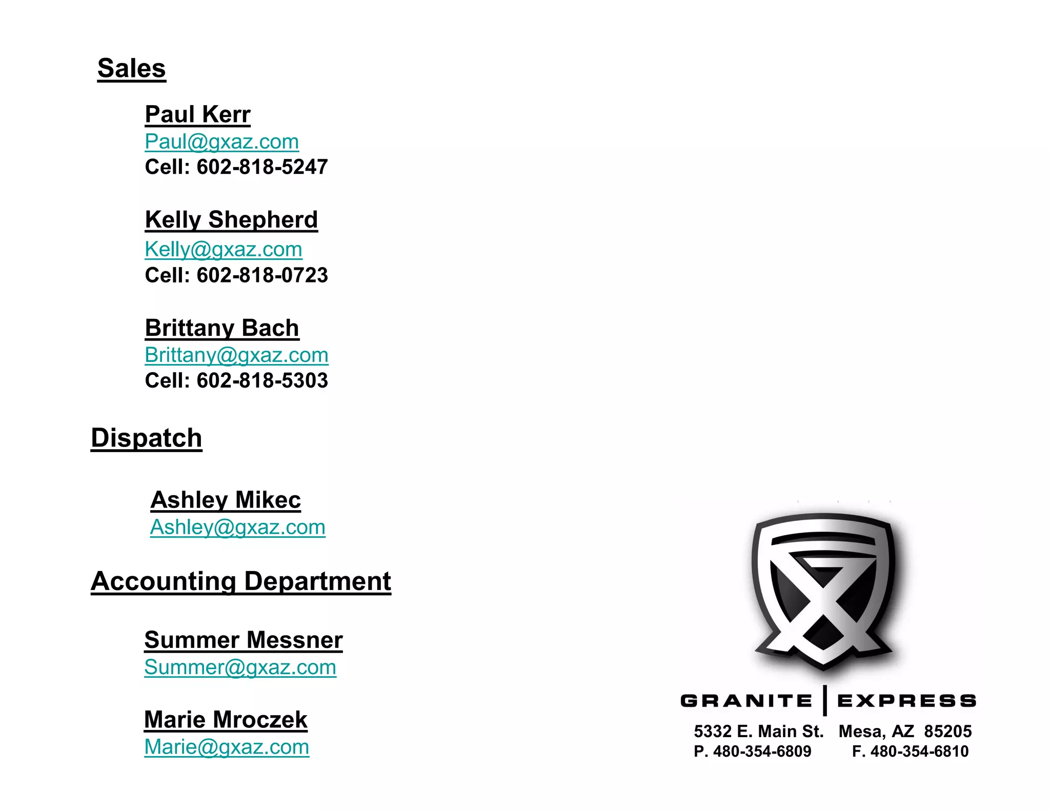 Granite Express Brochure | PPT