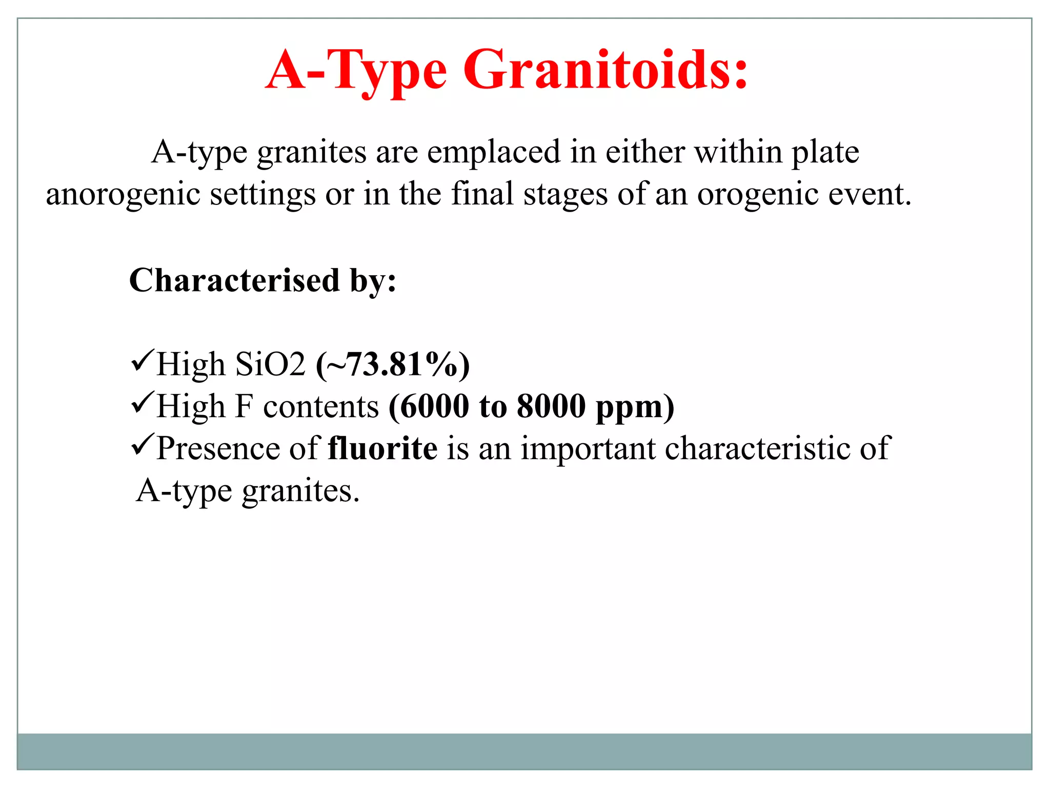 "Granites" Classification, Petrogenesis and Tectonic Descrimination | PPTX