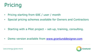 Granlund Designer - increase your MEP planning margins | PPT