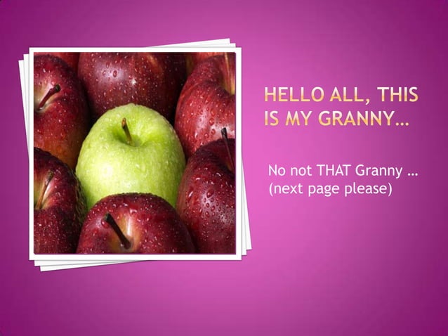 Granny Goes To The Drugstore | PPT
