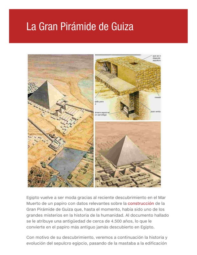 La Gran Pirámide de Guiza | PDF