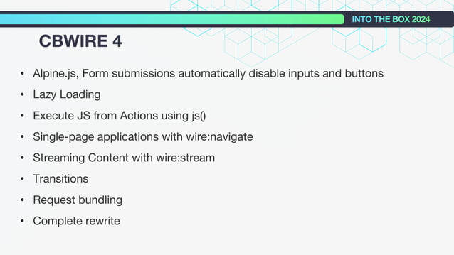 Reactive CFML with CBWIRE v4 by Ortus Solutions | PPT