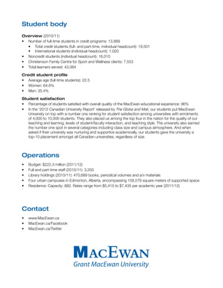 Grant macewan university | PDF