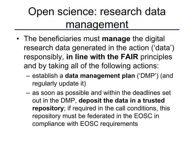 Open Science in HORIZON Grant Agreement | PPT