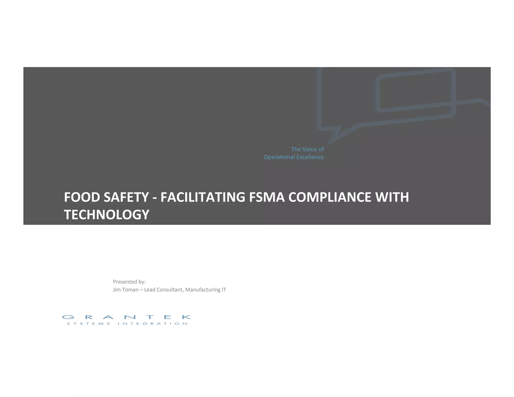 Food Safety Modernization Act (FSMA) regulatory requirements by FDA | PDF